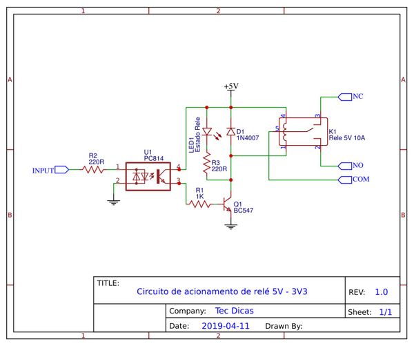 Desenvolvendo um módulo relé 5V para sistemas embarcados